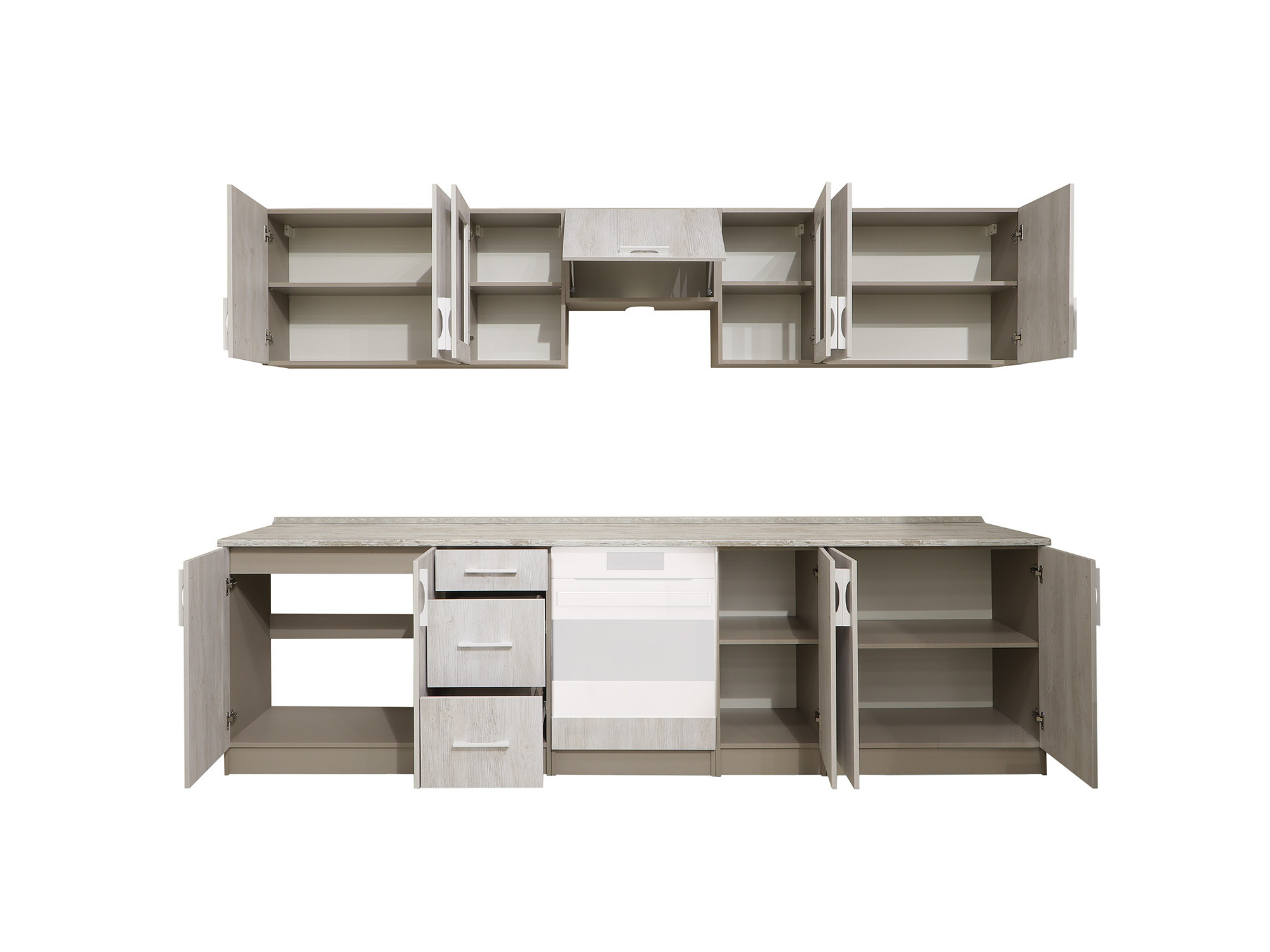 Buy kitchen set HOBEL X101 CL/01 (WH) (7050) K096/ORMA 144 (10) at the ...