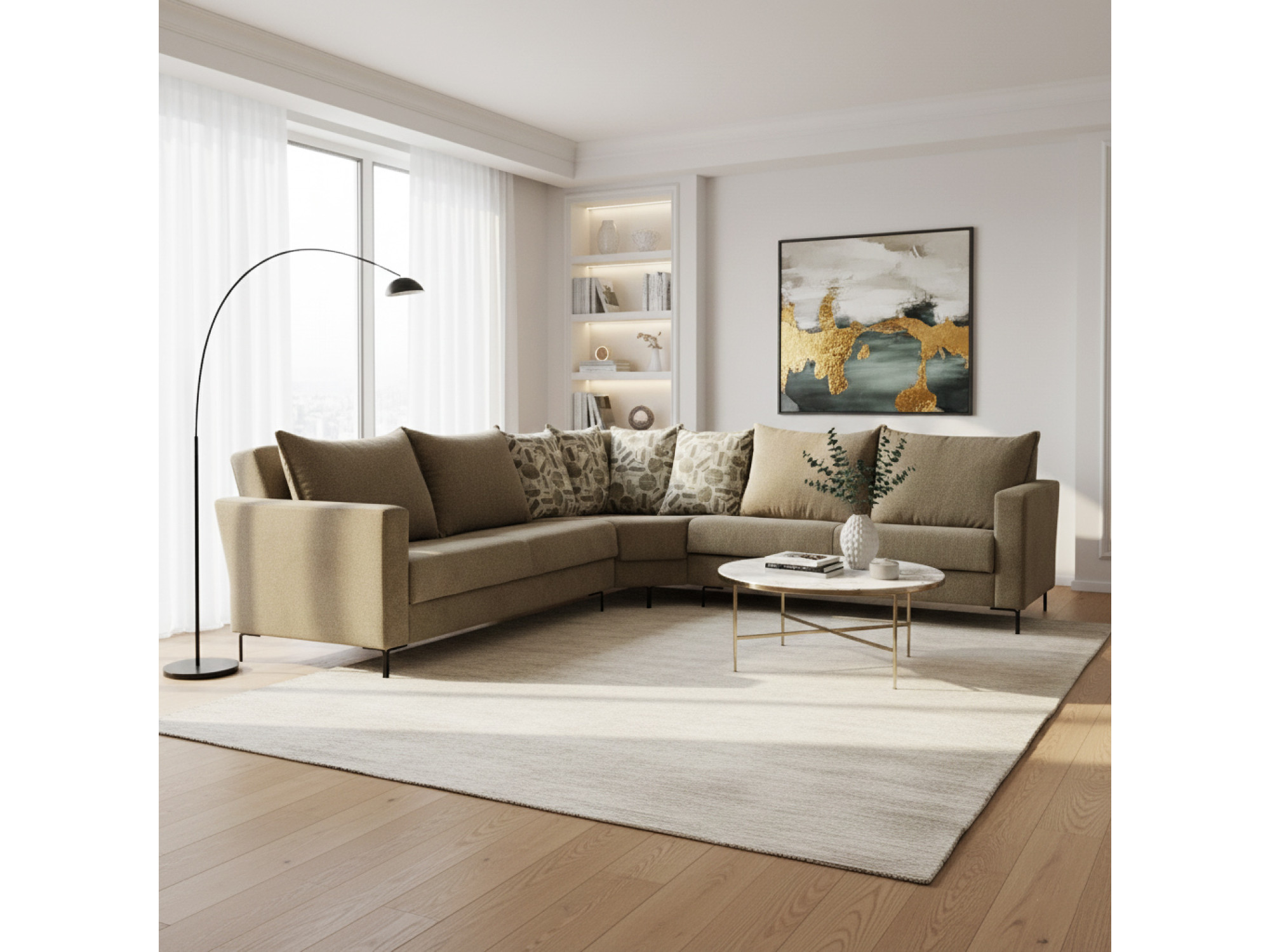 Buy sofa HOBEL CORNER VALENCIA GREY BEATTO 1036/ GONZA 1019 (4) at the ...